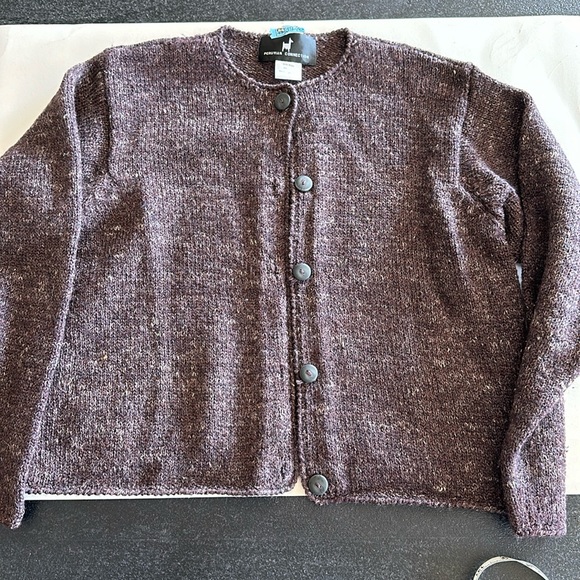 Peruvian Connection | Sweaters | Peruvian Connection Eggplant Cardigan ...
